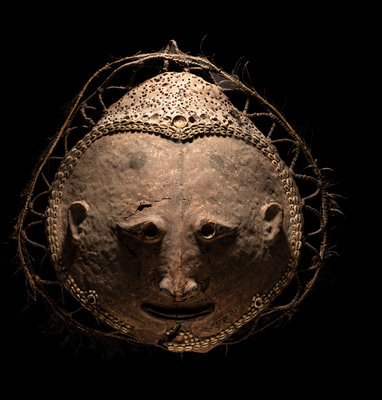 An Oceanic Turtle Shell Mask Lot 256