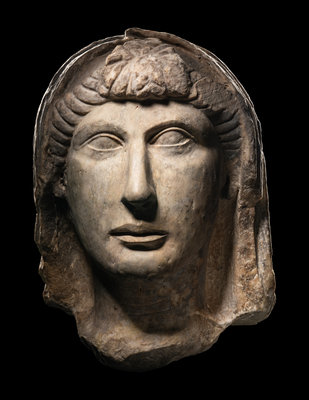 A Roman Marble Portrait Head of a Veiled Woman Lot 281