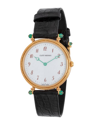 MICHAEL GRAVES FOR CLETO MUNARI, 18K YELLOW GOLD WATCH Lot 193