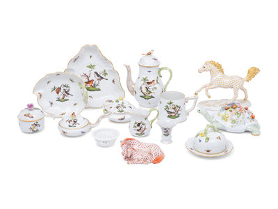 A Group of Herend Figures and Serving Pieces Lot 240