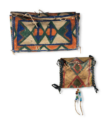 Sioux Painted Parfleche Containers Lot 455