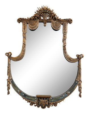 An Italian Giltwood and Etched Glass Mirror Lot 90