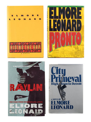 LEONARD, Elmore (1925-2013). A group of 4 FIRST EDITIONS of Leonard’s works later adapted into ...