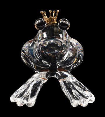 A Steuben Frog Prince Gold-Mounted Figure Lot 153