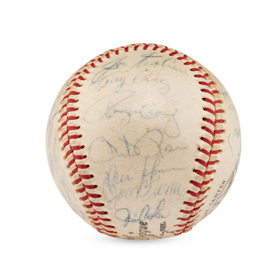 A 1965 Cincinnati Reds Team Signed Autograph Baseball Including Early ...