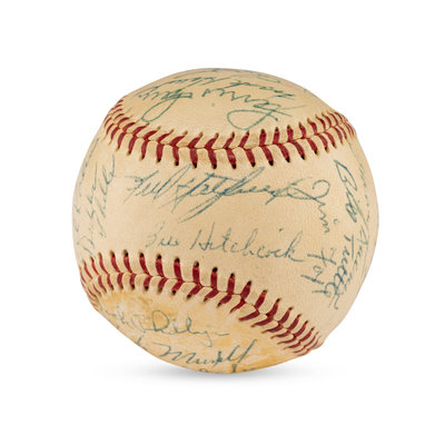 A 1955 Detroit Tigers Team Signed Autograph Baseball (Beckett ...