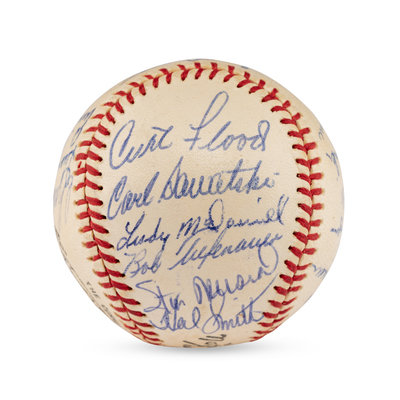 A 1961 St. Louis Cardinals Team Signed Autograph Baseball (Beckett ...