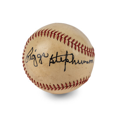A Riggs Stephenson Signed Autograph Baseball Lot 425
