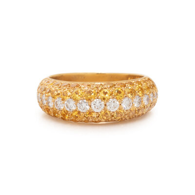 CRAIG DRAKE, YELLOW SAPPHIRE AND DIAMOND RING Lot 288