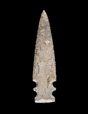 A Neolithic Flint Notch-Handled Dagger Lot 49