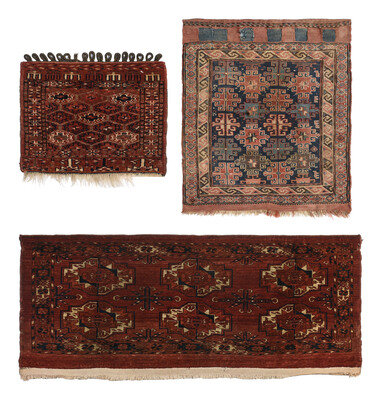 Three Persian Wool Mats Lot 256