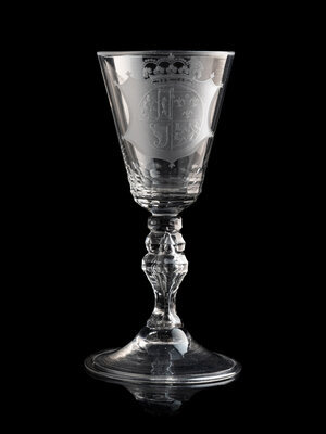 A Dutch Engraved Wine Glass Lot 8