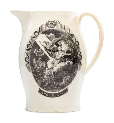 A Liverpool Transfer-Printed Creamware 'Apotheosis of George Washington ...