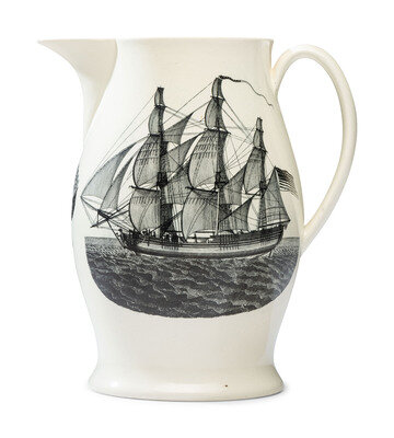 A Liverpool Creamware 'Washington in Glory, America in Tears' Pitcher ...