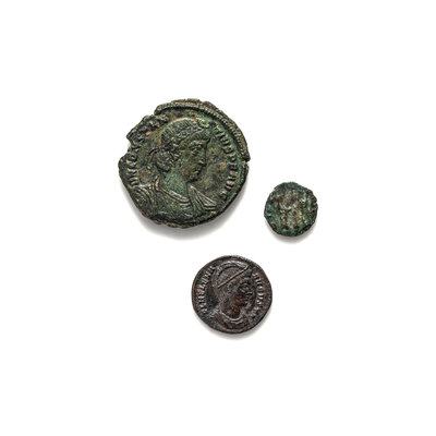 Three Ancient Bronze Coins Lot 323