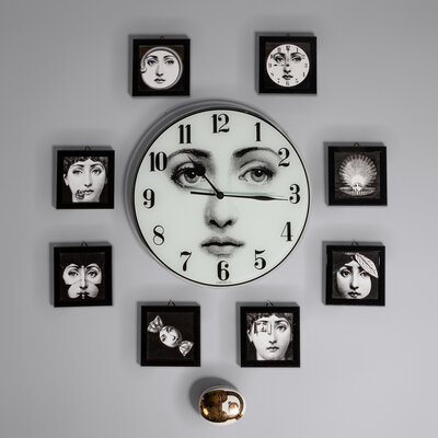 Group of Eight Framed Images, Julia Series Wall Clock, and Ceramic ...