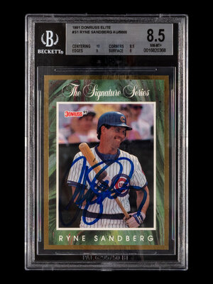 A 1991 Donruss Elite Signature Series Ryan Sandberg Signed Limited ...