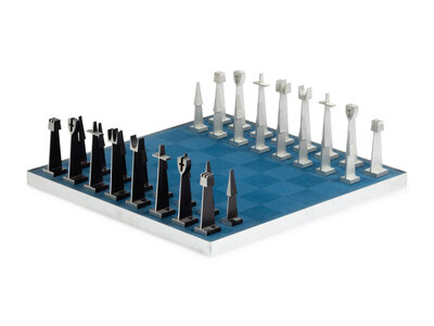 Modernist Chess Set, 1962 Alcoa Enterprises, USA Lot 101