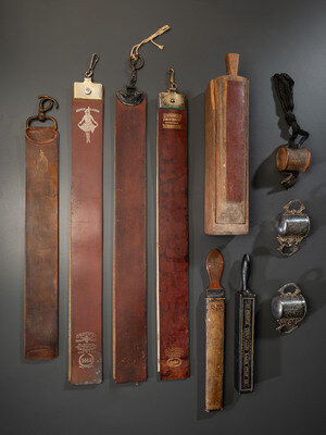 Ten Razor Strops Lot 224