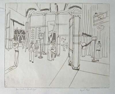 ANGELO PINTO (AMERICAN 1908-1994)FOUR ETCHINGS "BACKSTAGE LIGHTS" Lot 81