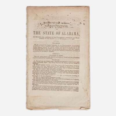 [Americana] [Alabama] Reprint of the Official Constitution of the State of Alabama, as Revised ...