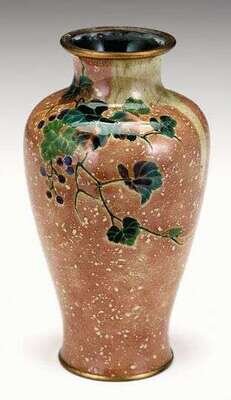 Rare Japanese cloisonne enamel nagari-gusuri vase by Ando ando mark to ...