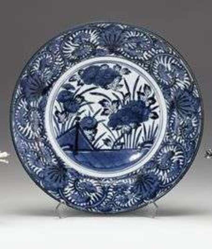 Japanese Arita 'kraak' style blue and white charger late 17th century ...