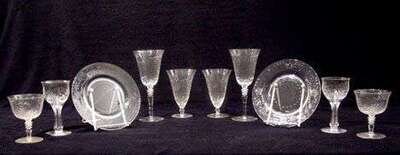 An assembled set of crystal stemware 20th century Lot 145