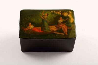 A Russian Lacquer Box "The Casting of the Wreaths" Vishnyakov & Sons ...