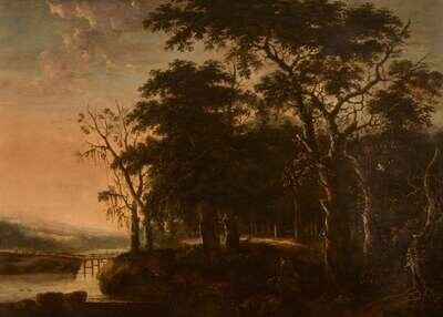 Circle of Adriaen Hendriksz Verboom (c. 1627/28-1673) - A Wooded River ...