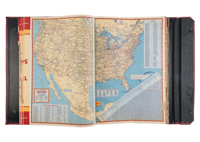 [MAPS] Shell Motor Oil Company road map salesman sample. H.M. Gousha Co ...