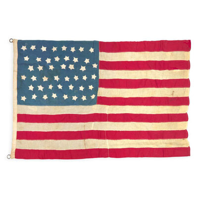 [FLAGS]. 45-Star American ensign commemorating Utah statehood. 1898 ...