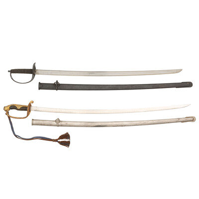 Type 19 Company Grade Kyu-Gunto Dress Sword with Knot, and Type 32 Army ...