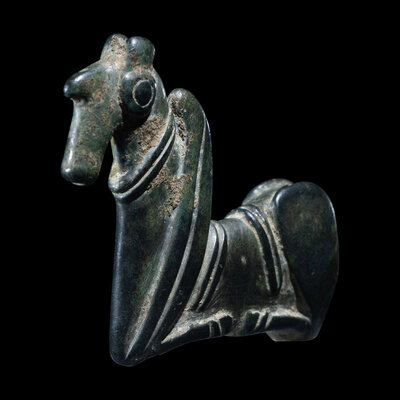 A Luristan Bronze Pin Finial- Provenance: Mathias Komor, New York ...