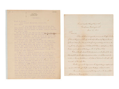 [CIVIL WAR]. General Joseph Warren KEIFER (1836-1932). 2 documents ...