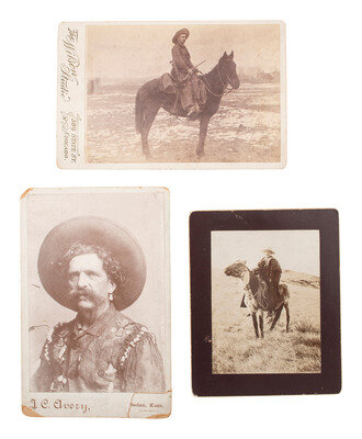 [WESTERN AMERICANA]. A group of 6 photographs of cowboys and ranch ...