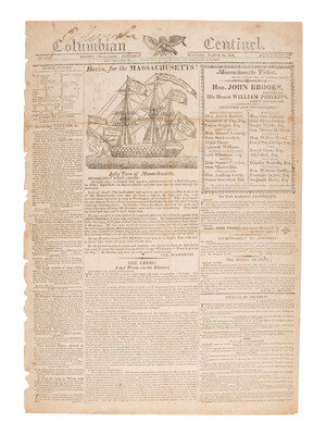 [WAR OF 1812-POLITICS] Political ad featured in Columbian Centinel. No ...