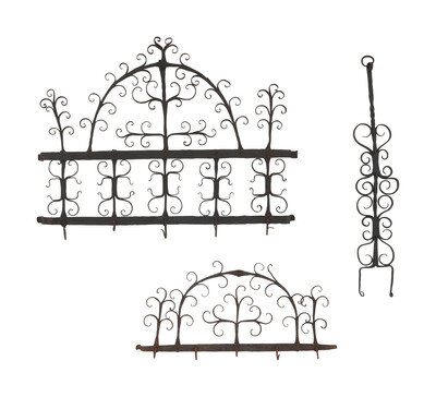 Three Spanish Wrought Iron Ornamental Racks Lot 137