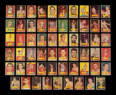 A Partial Set of 1957-58 Topps Basketball Cards (58/80) Lot 182