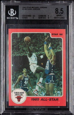 A 1986 Michael Jordan Star Set 1985 All Star Card No. 5 (BGS 8.5) Lot 213