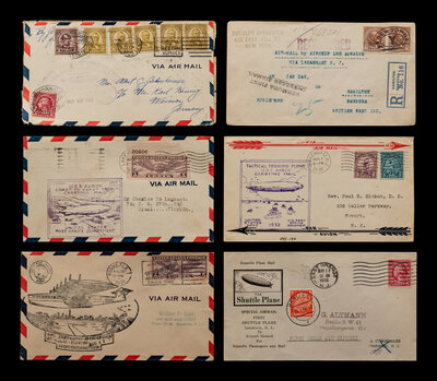 [FLIGHT COVERS] A Collection of United States Dispatched Zeppelin ...