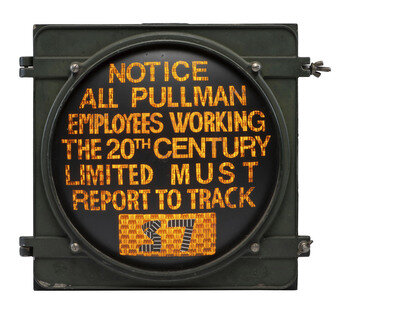 [AFRICAN AMERICANA - OCCUPATIONAL]. Electric railroad sign for Pullman ...