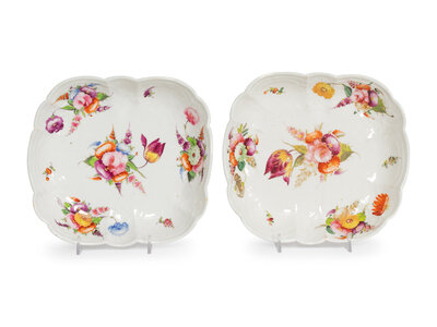 A Pair of English Soft-Paste Porcelain Dishes Lot 194