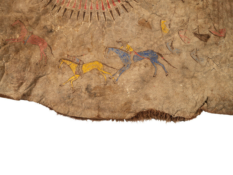 Northern Plains Painted Buffalo Robe Lot 45