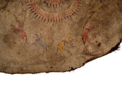 Northern Plains Painted Buffalo Robe Lot 45