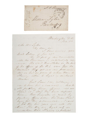 [ENSLAVEMENT]. POMEROY, Samuel C. (1816-1891). ALS re: a conversation ...