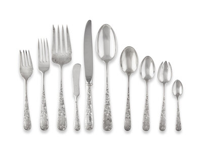 An American Silver Flatware Service Lot 217