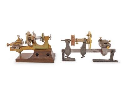 A Group of Two Brass and Steel Watch Maker's Mandrels Lot 527