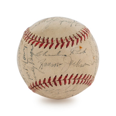 A 1951 Chicago Cubs Team Signed Baseball, 28 Signatures, Including ...